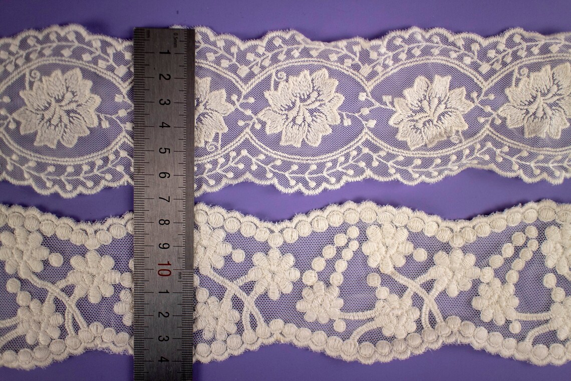 DIY Ivory Lace Trim Online Store Flower Embroidered Lace Ribbon Retro ...