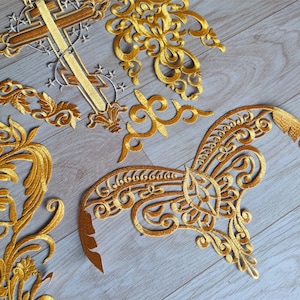 Gold Patch, Gold Appliques ,DIY Patch --2pcs, Gold Sticker - Etsy