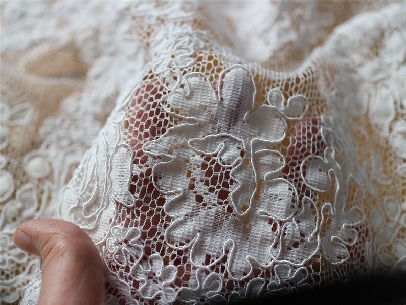 Bone Lace Trimoff White Lace Trimming Alencon Lace | Etsy