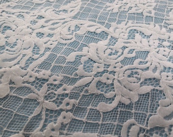 Thick White Lace Fabric | Etsy
