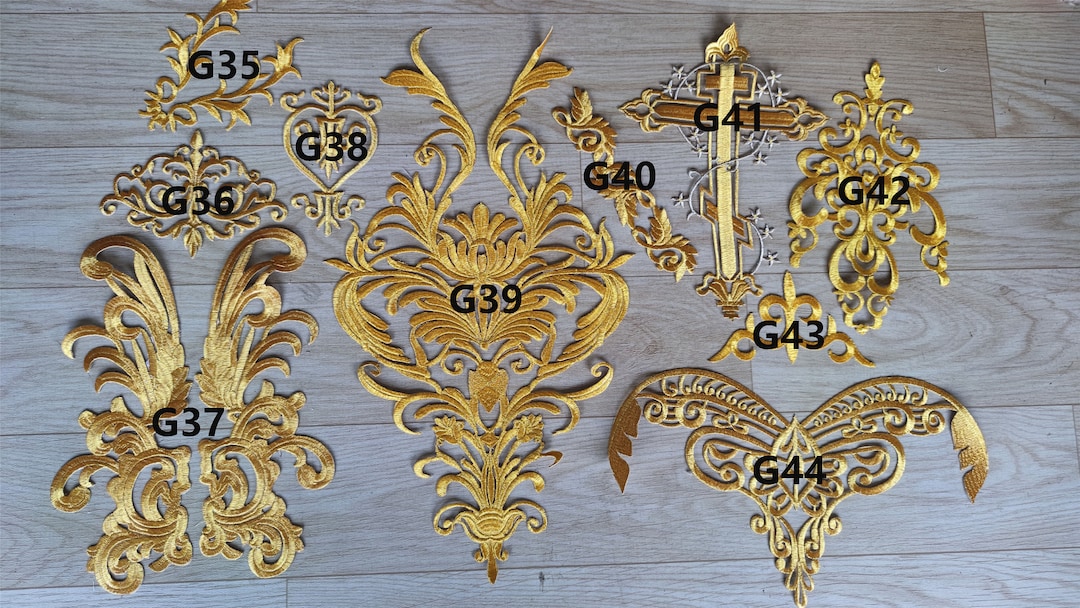 Gold Patch, Gold Appliques ,DIY Patch --2pcs, Gold Sticker - Etsy