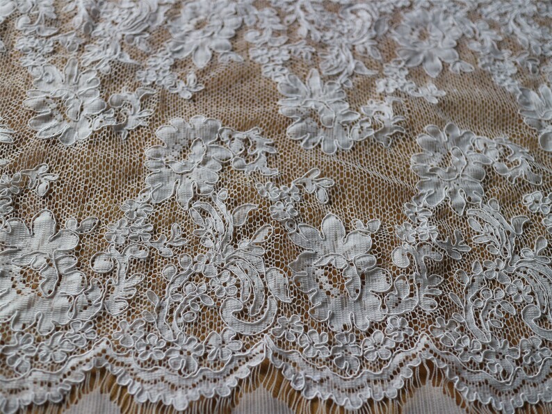 Bone Lace Trimoff White Lace Trimming Alencon Lace | Etsy