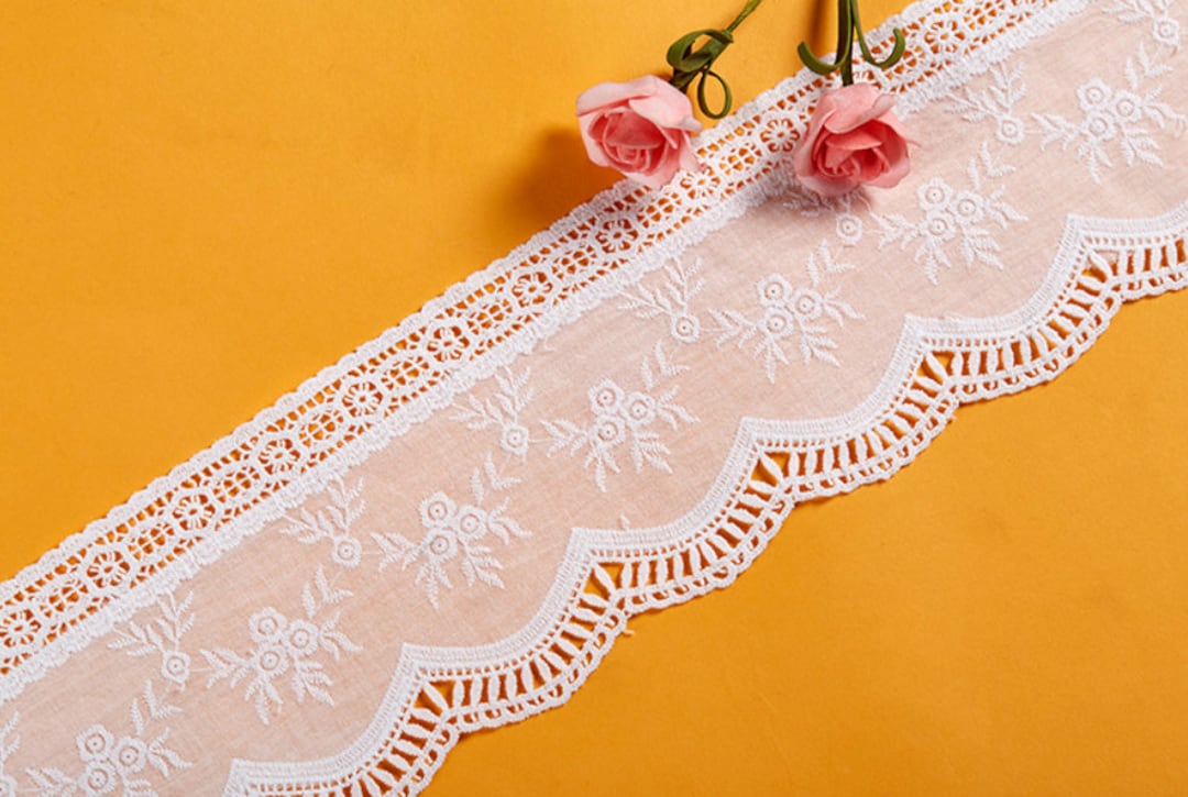 Beige Lace Ribbon,white Cotton Lace Trim, Retro Crochet Lace, Ecru ...