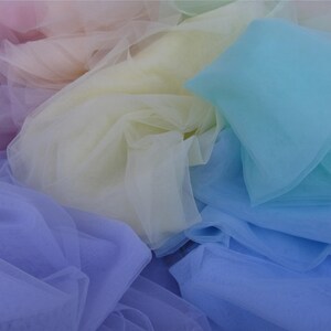 Soft US Tulle ,blue Tulle,skirt Net Fabric,veil 62" Width Soft Wedding ...