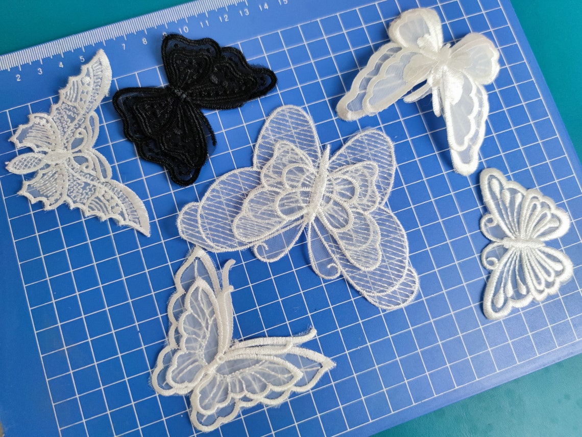 Off White Butterfly Applique 3D Appliquelace Applique - Etsy