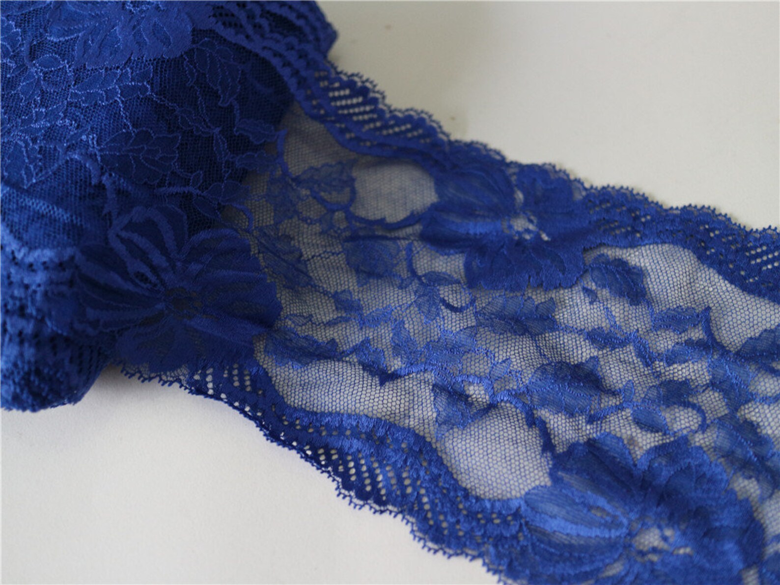 Blue Lace Wedding Lace Trimstretch Lace Trim With Blue | Etsy