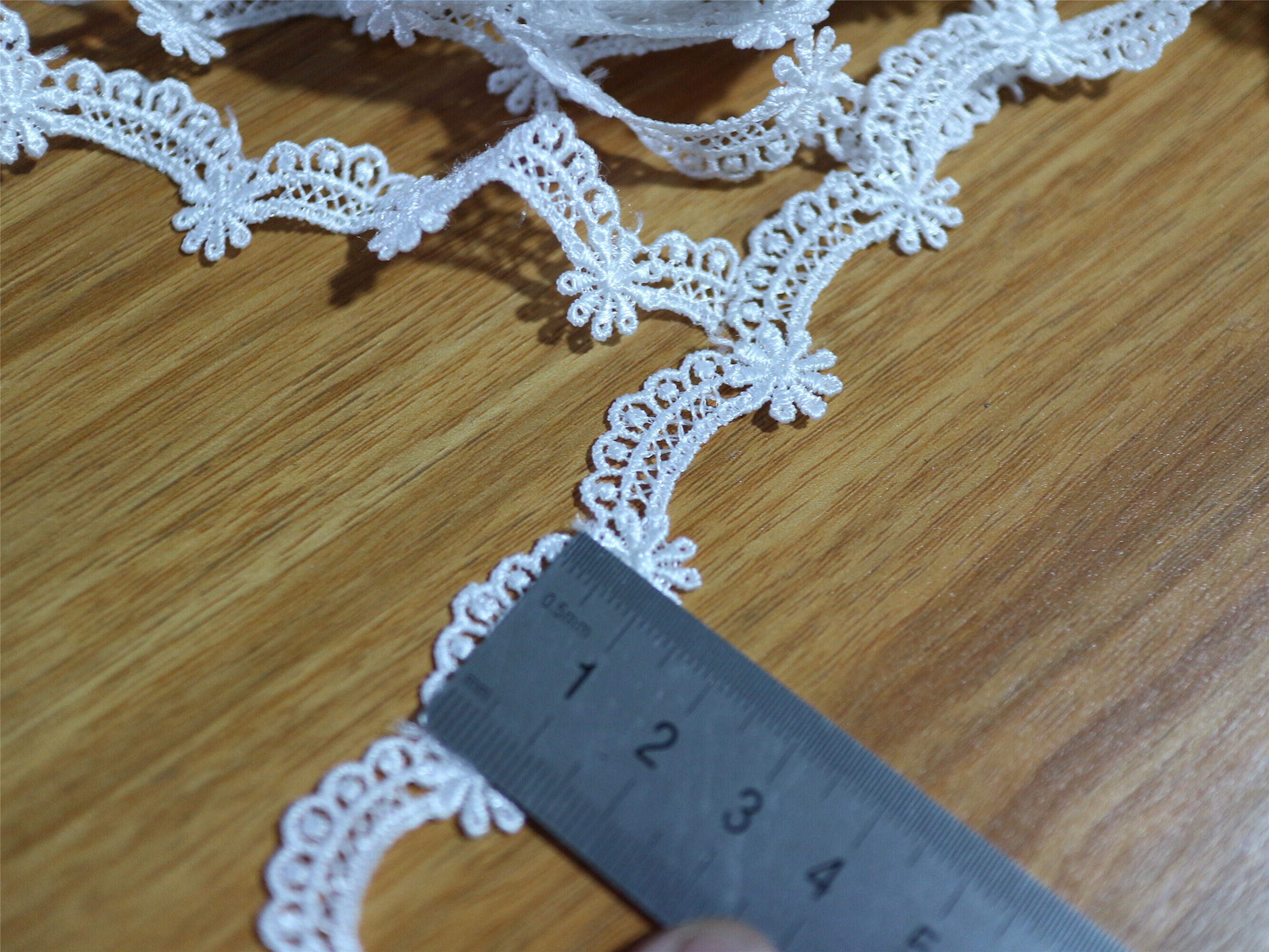 Pure white lace trim by yard for DIY sewingpolyester lace | Etsy