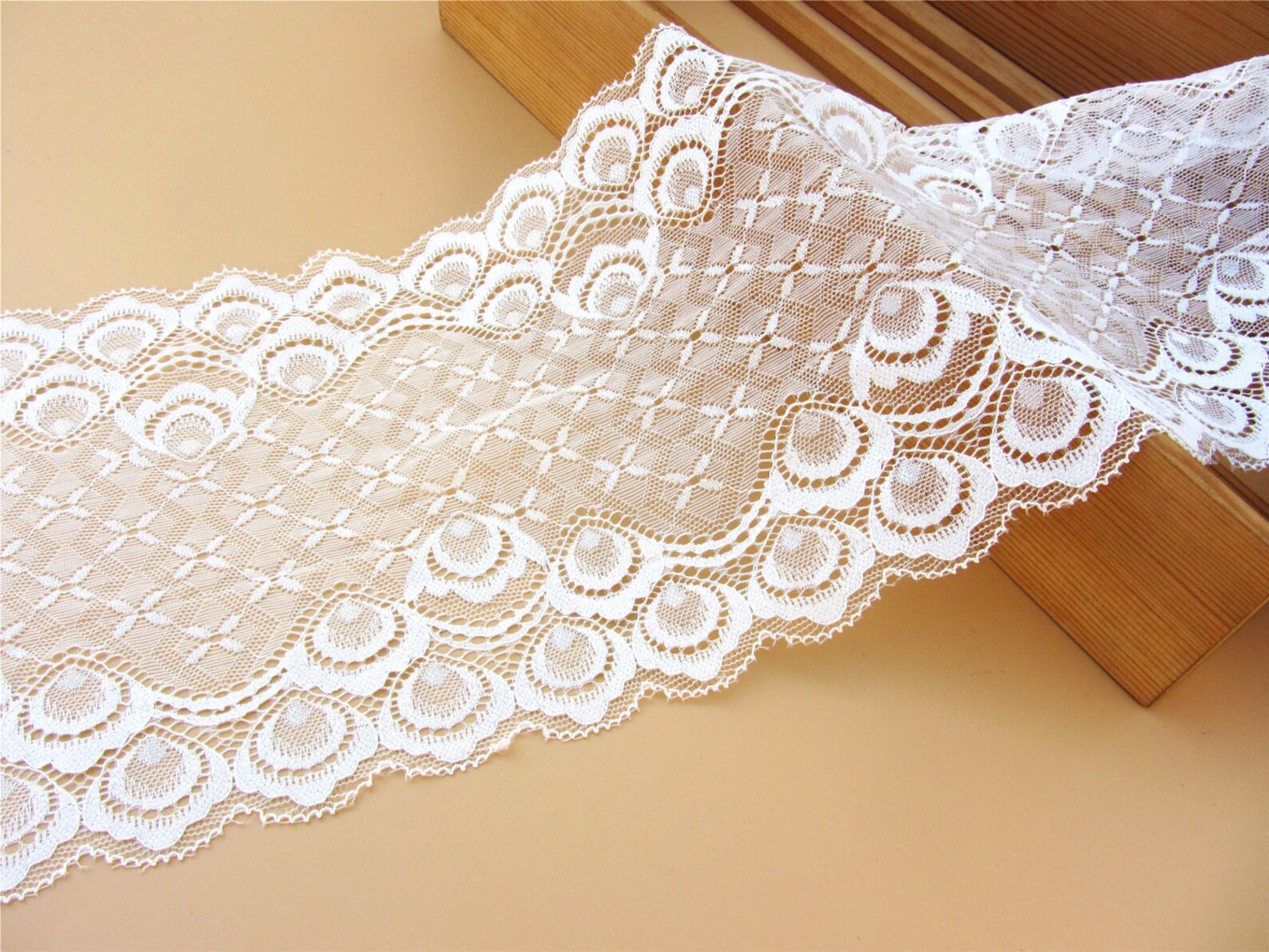 Black Peacock Lace Trimming,stretch Lace Trim Extra Wide Lace Trim, 6.8 ...