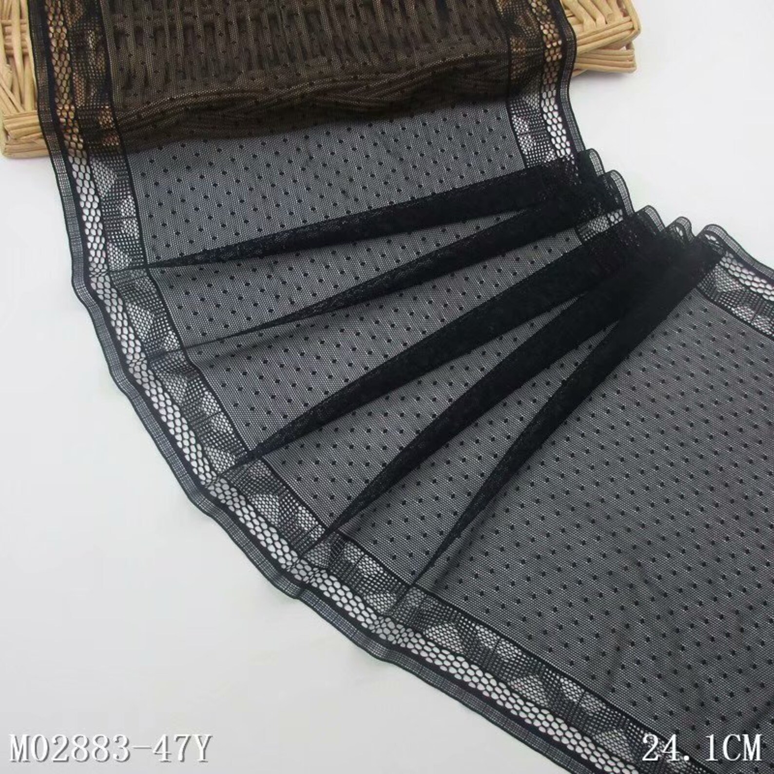 Dot Lace elastic Lace Trim black Lacestretch Lace Trim | Etsy