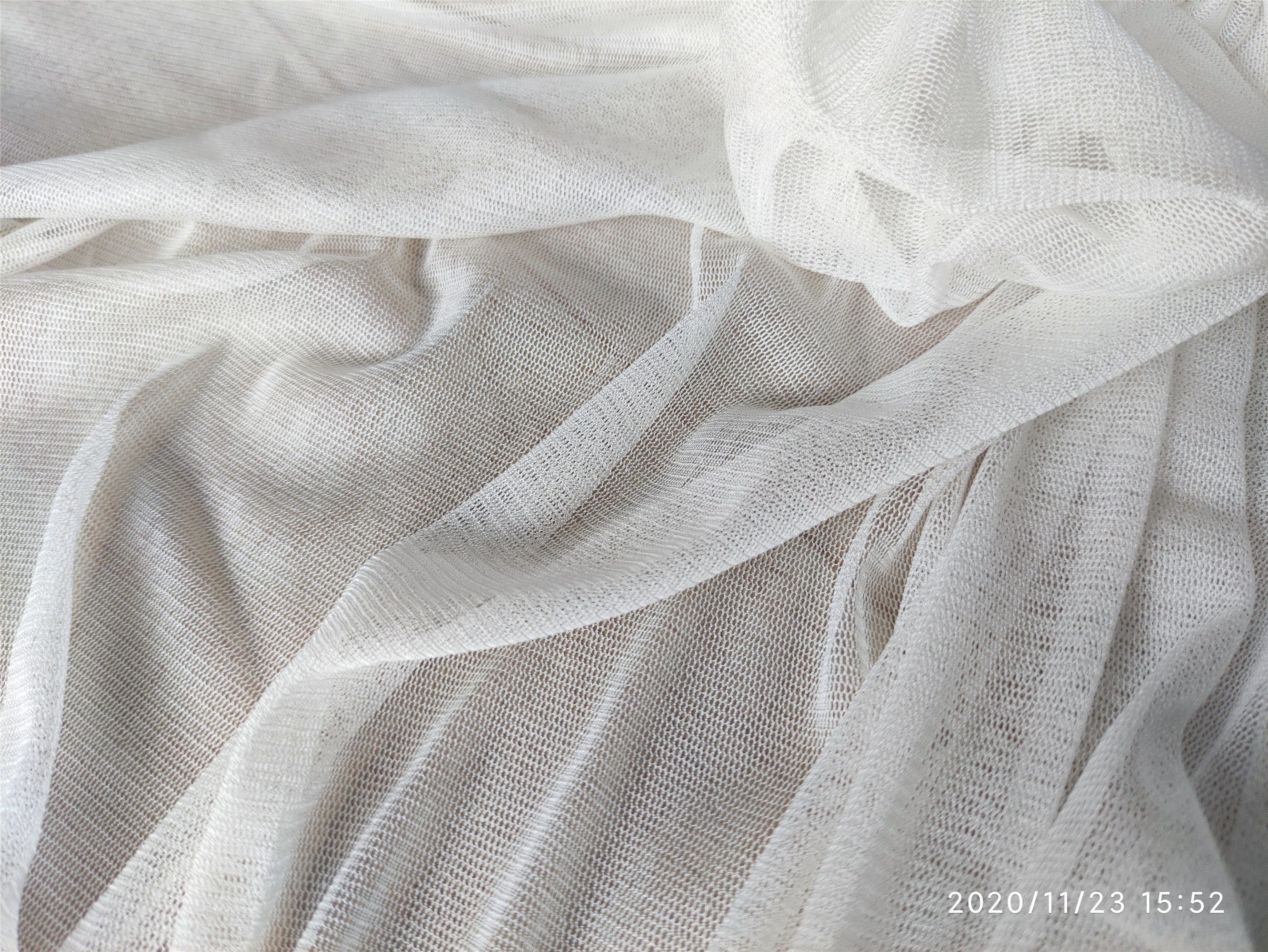 Silk mesh tulle 30g/m2off white tulle little stretch silk | Etsy