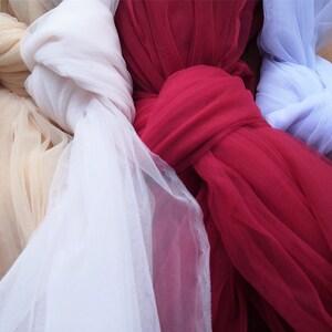 Soft US Tulle ,blue Tulle,skirt Net Fabric,veil 62" Width Soft Wedding ...