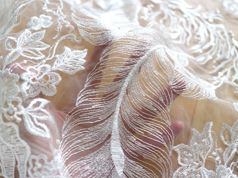 Leaves Lace Fabric baroque Lace Fabric White Lace - Etsy