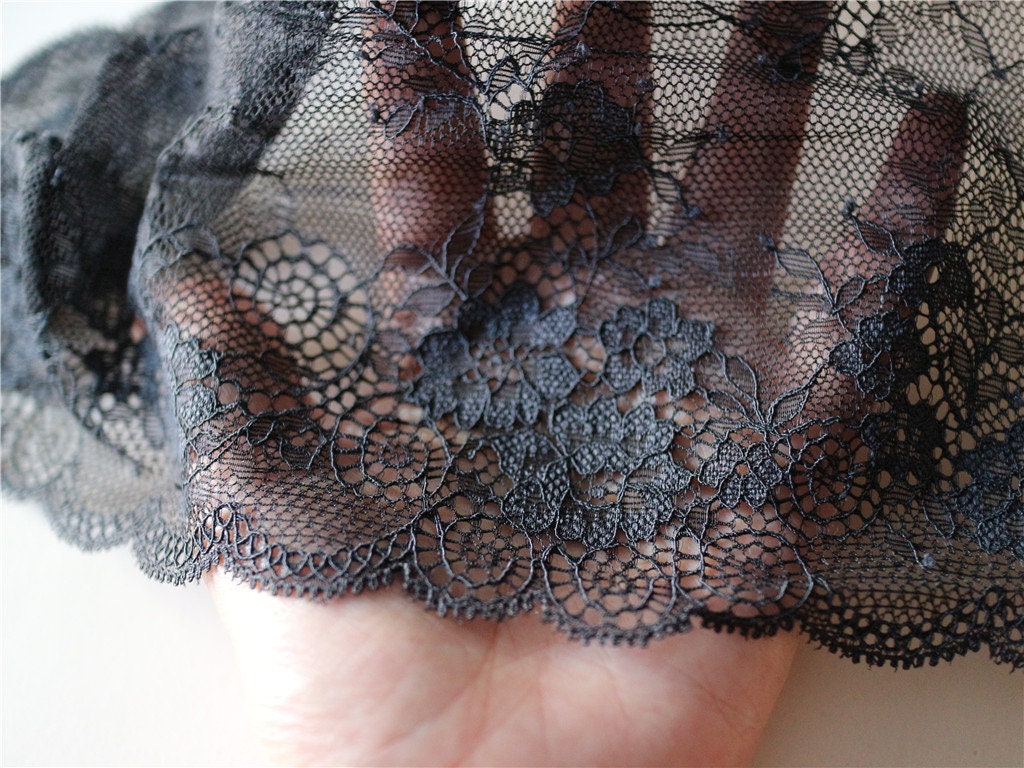 Ajuste de encaje elástico encaje elástico negro diademas de - Etsy México