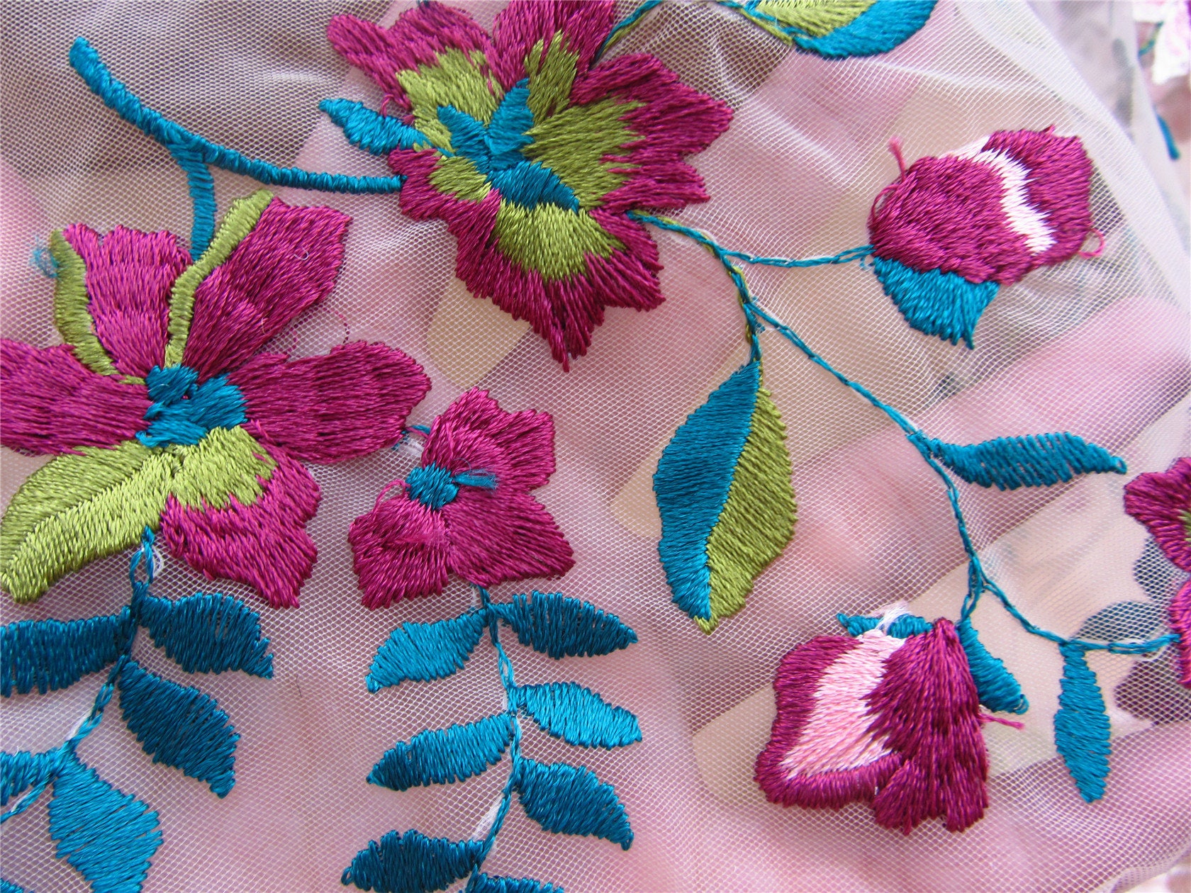 Embroidery Lace Fabric flower Embroidery Lace for Girls - Etsy UK