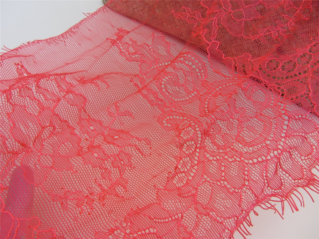 Red Lace Trim, French Lace, Chantilly Lace, Bridal Gown Lace, Wedding ...