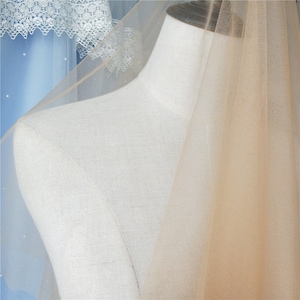 Nude Soft Tulle, Next to the Skin Tulle,drape Wedding Net Veil With ...