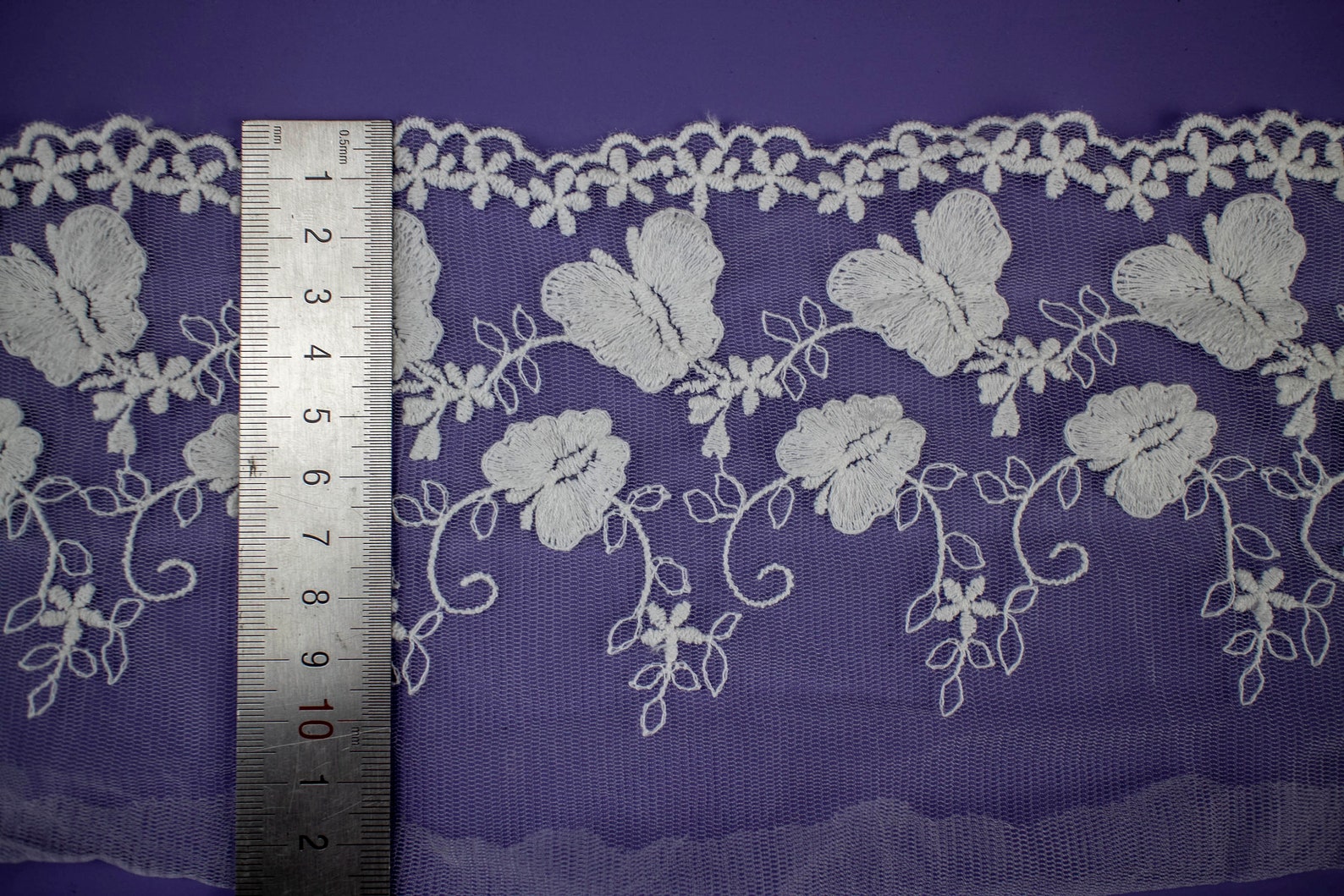 Off white butterfly Lace trimembroidery lace trimmingRose | Etsy