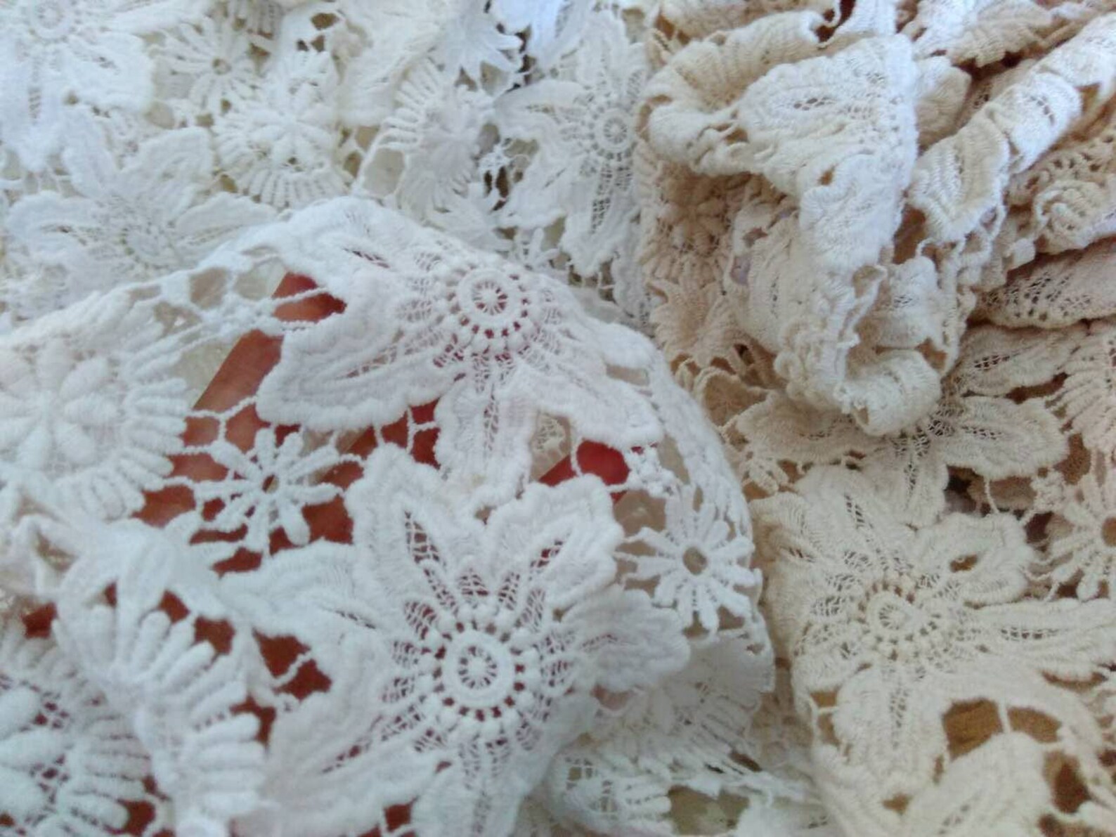 Cotton Star Lace Fabric Wide Scalloped Lace Fabrichome Decor - Etsy