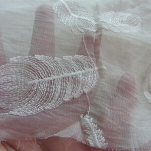 Off White Feather Silk Laceembroidery Silk Fabriclace - Etsy