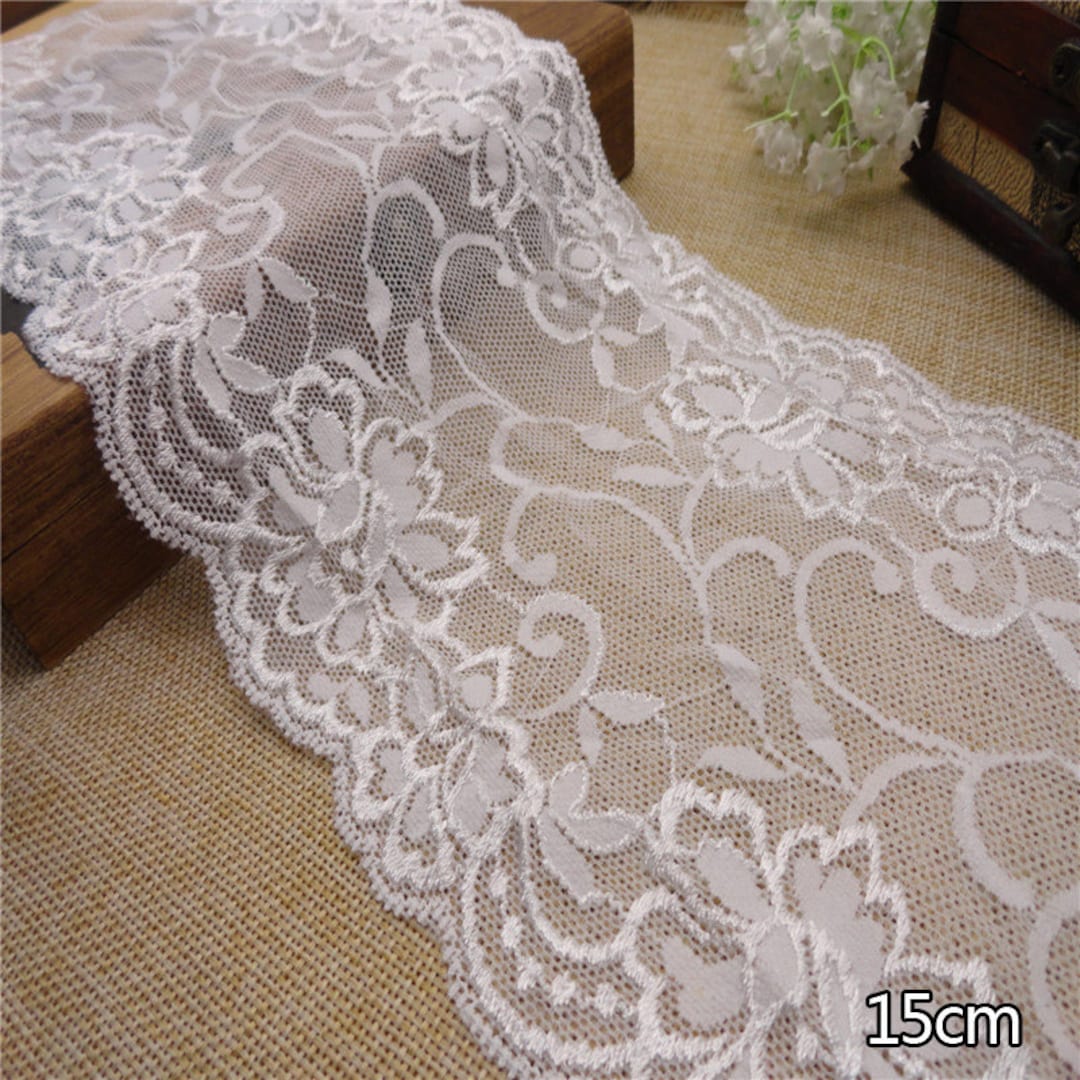 Ivory White Wedding Lace,stretch Lace Trim - Extra Wide Lace Trim, 6 ...