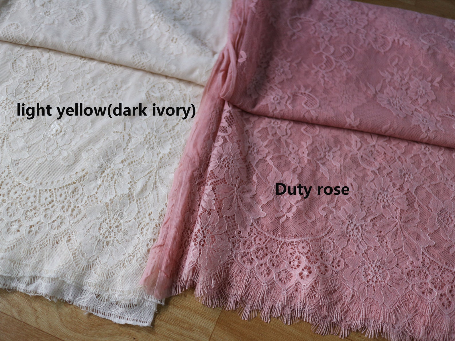 Dusty Rose Lace ,1yard Chantilly Lace Fabric Sold by Yard,wedding Ivory ...