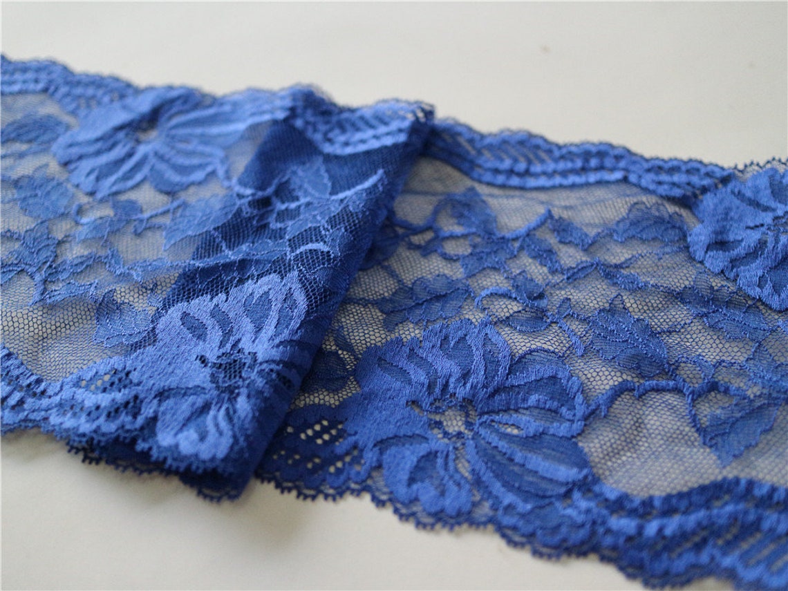 Blue Lace Wedding Lace Trimstretch Lace Trim With Blue | Etsy