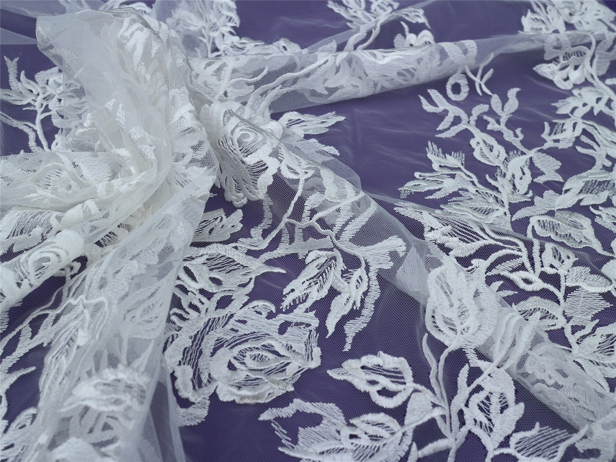 Rose Lace Fabric,embroidery Lace Fabric Tulle Lace Wedding Lace Fabric ...