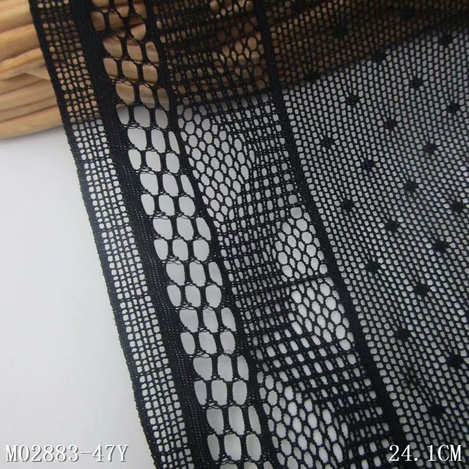 Dot Lace elastic Lace Trim black Lacestretch Lace Trim | Etsy