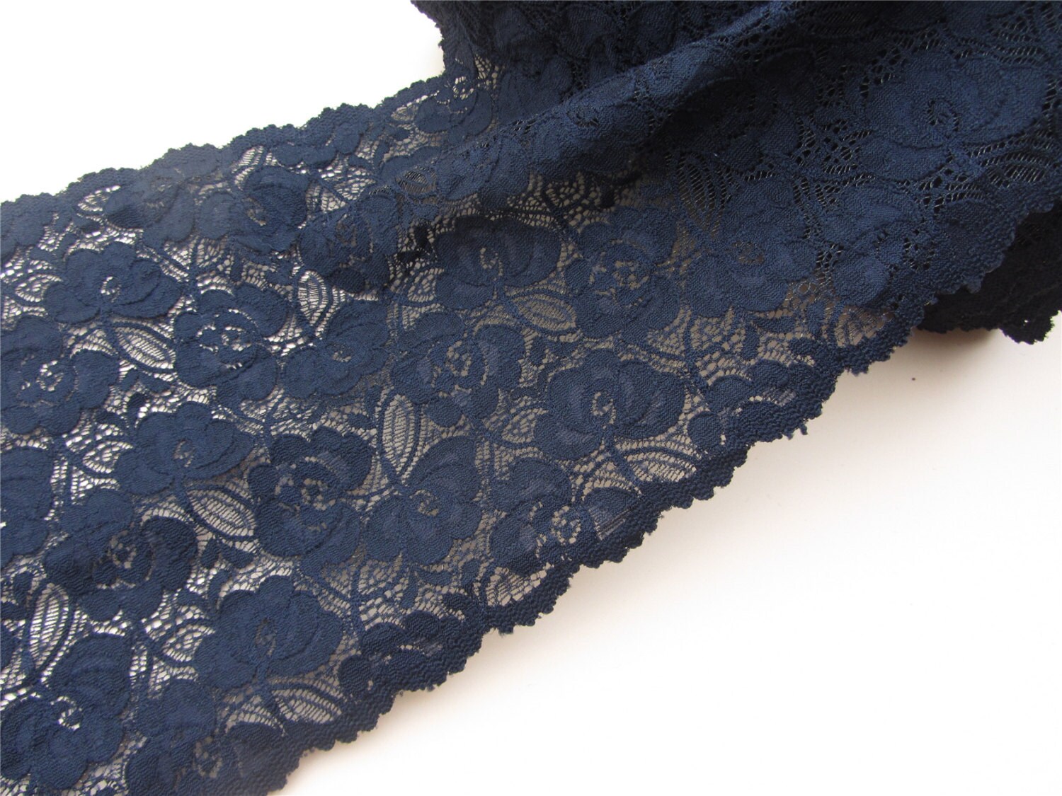 Black Lace With Gold Mesh ,stretch Lace Trim - Extra Wide Lace Trim ...