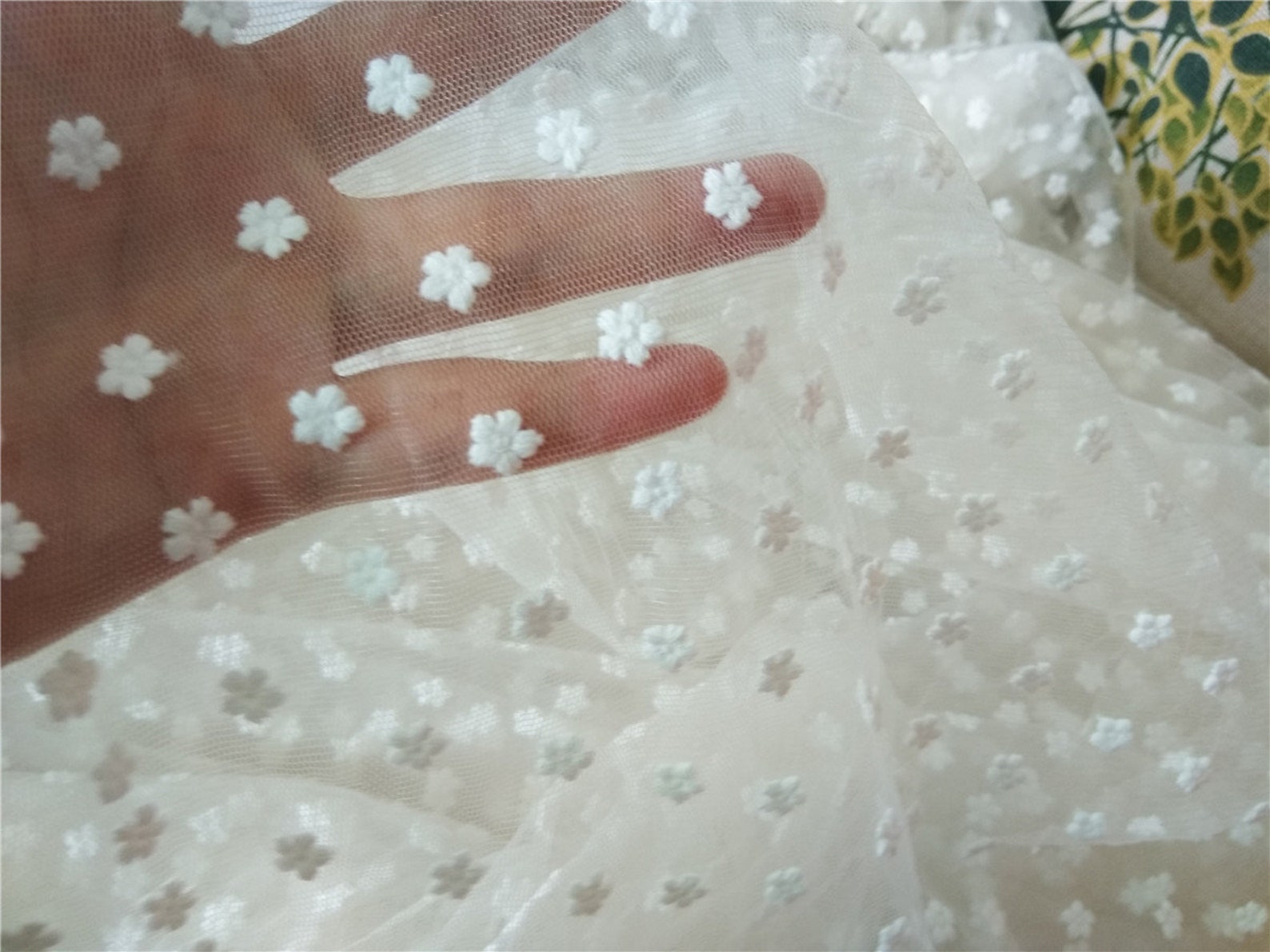 Navy Blue Lace Fabric Star Embroidered Tulle 55" Lace Fabric for ...