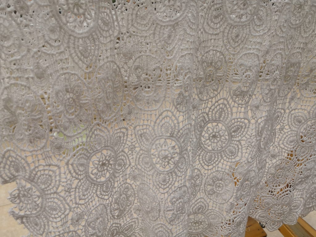 Cotton Lace Fabric, Wide Scalloped Lace Fabric 110cm*1yard,white Lace ...