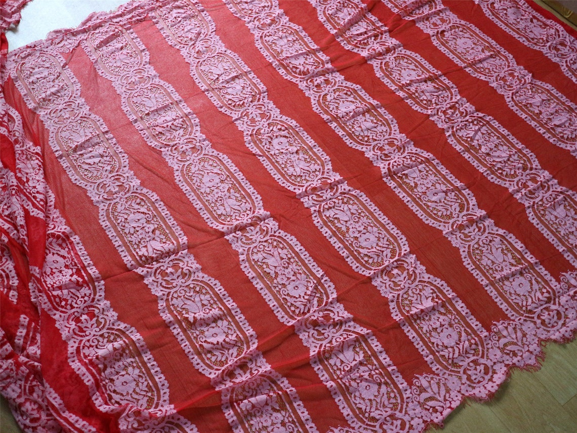 Red Lace Fabric,eyelash Lace Fabric for Dress, Eyelash Lace Fabric ...