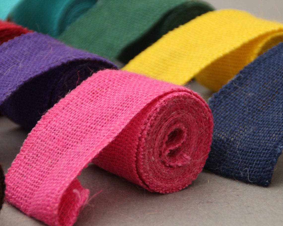 Burlap Ribbons Burlap Rolls. Jute Ribbon-2yards in 1 - Etsy