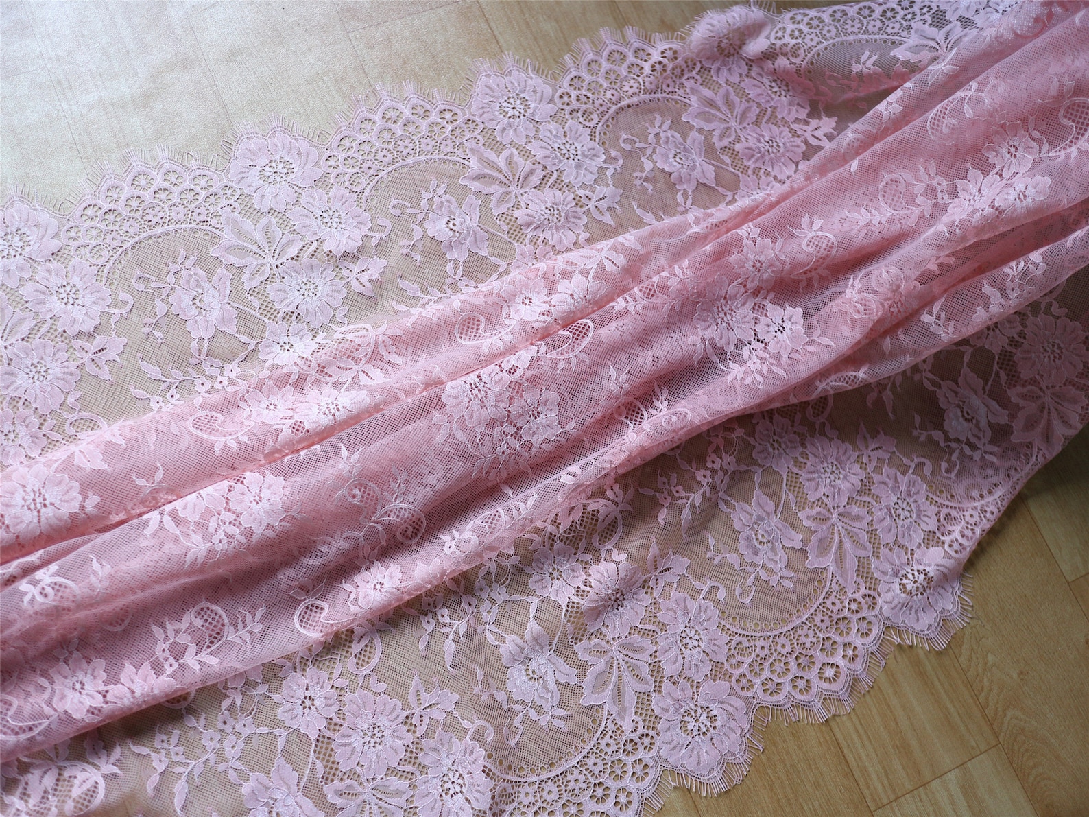 Dusty Rose Lace ,1yard Chantilly Lace Fabric Sold by Yard,wedding Ivory ...