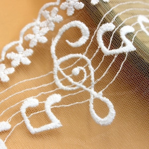 Music Note Lace Ribbon Online Store Musical Notes Embroidered Ribbon ...