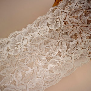 Ivory White Lace Fabric, Stretch Lace Trimming,pure White French ...