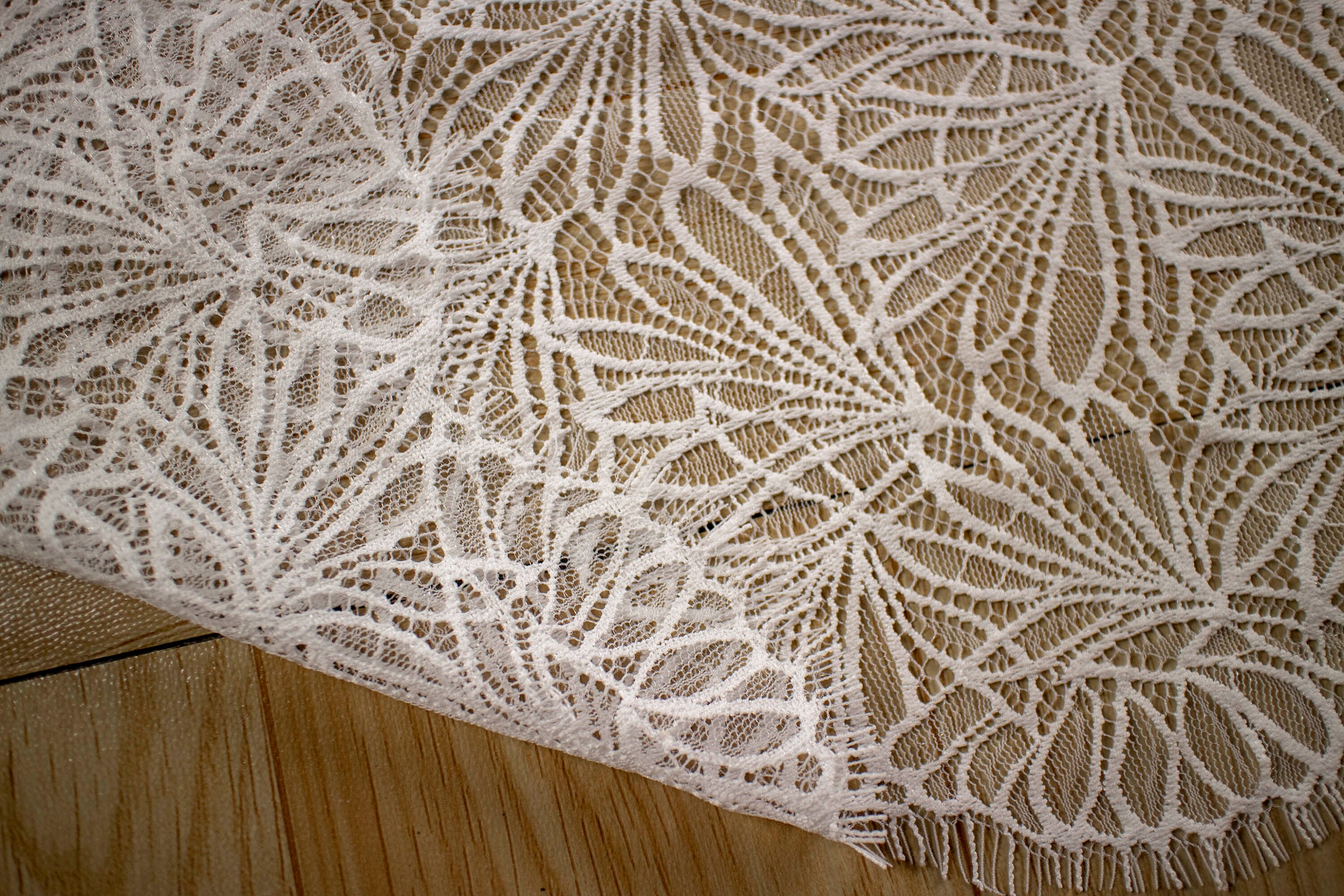 Branch laceleaves lace Lace Fabric sell by yard off White | Etsy