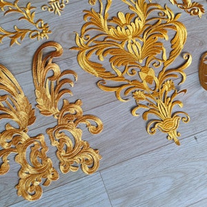 Gold Patch, Gold Appliques ,DIY Patch --2pcs, Gold Sticker - Etsy