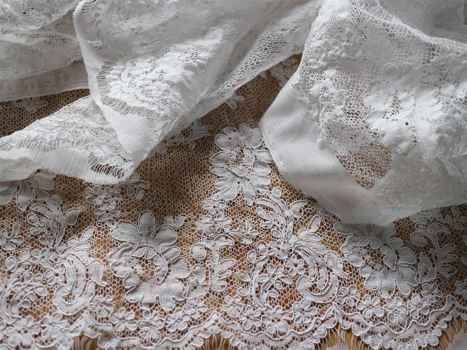 Bone Lace Trim,off White Lace Trimming, Alencon Lace Trim,bridal Veil ...