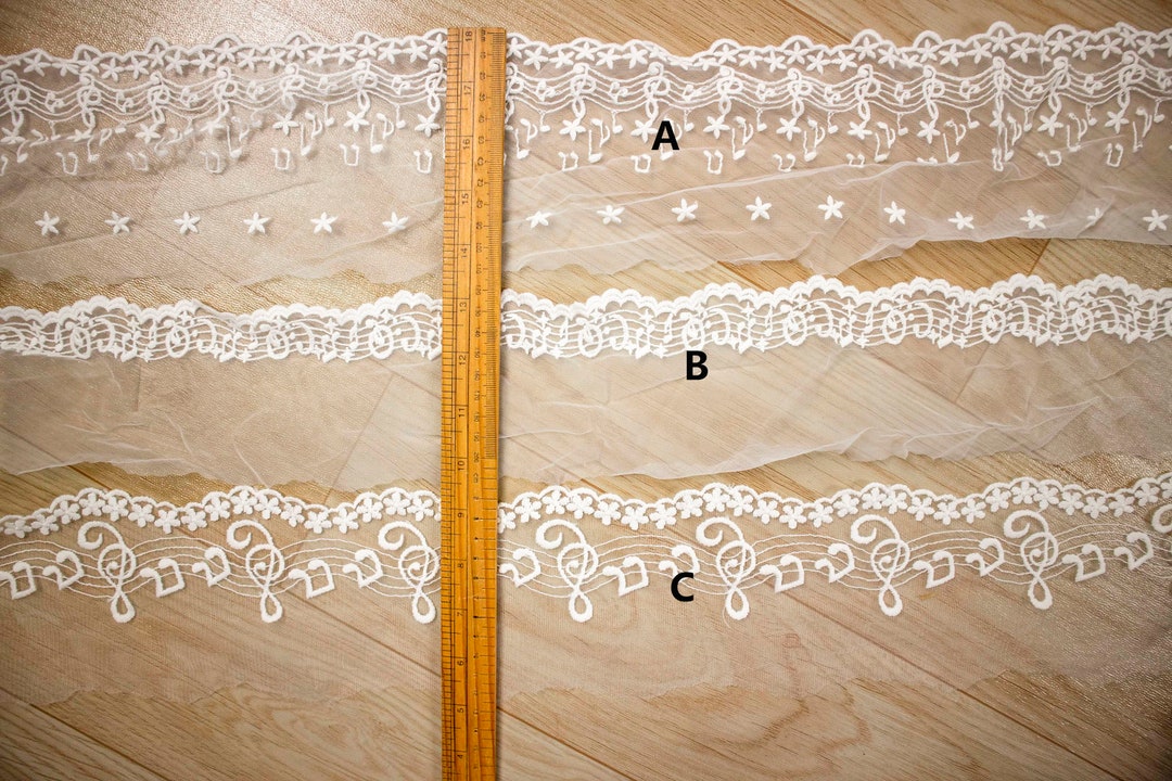 Music Note Lace Ribbon Online Store Musical Notes Embroidered Ribbon ...