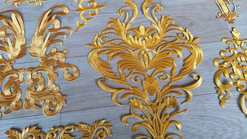 Gold Patch, Gold Appliques ,DIY Patch --2pcs, Gold Sticker - Etsy
