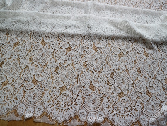 Tela de encaje con cordones tela de encaje negro para el | Etsy España