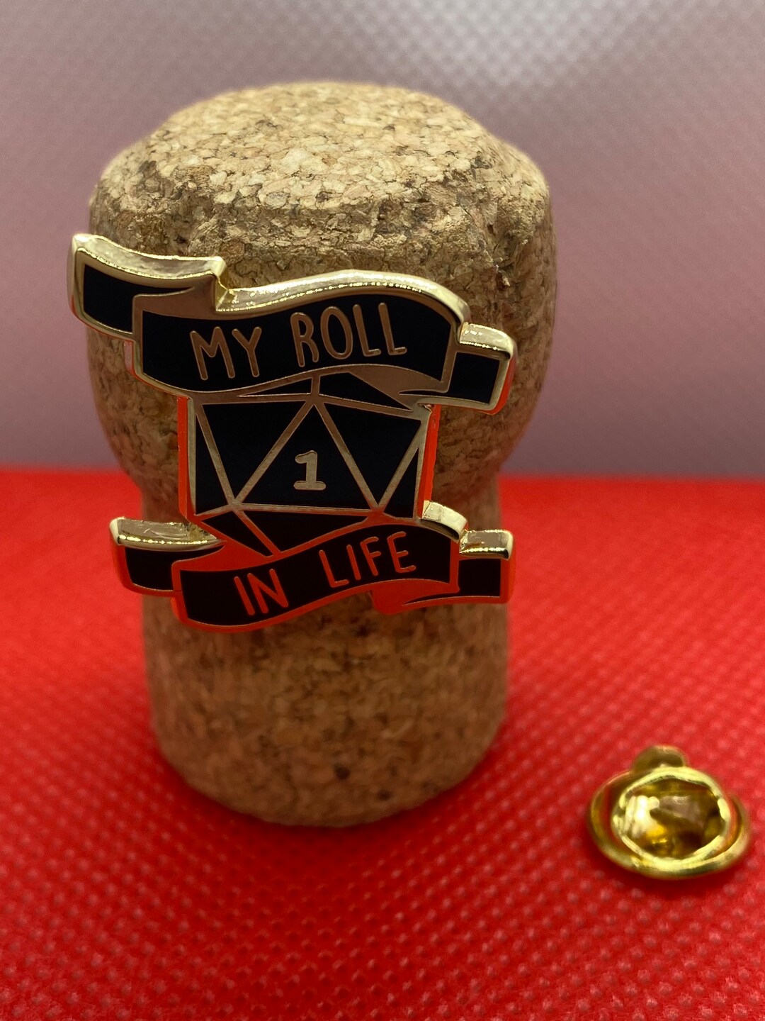 Dungeons and Dragons (dnd, D&d) My Roll in Life D20 Dice Metal Push Pin ...
