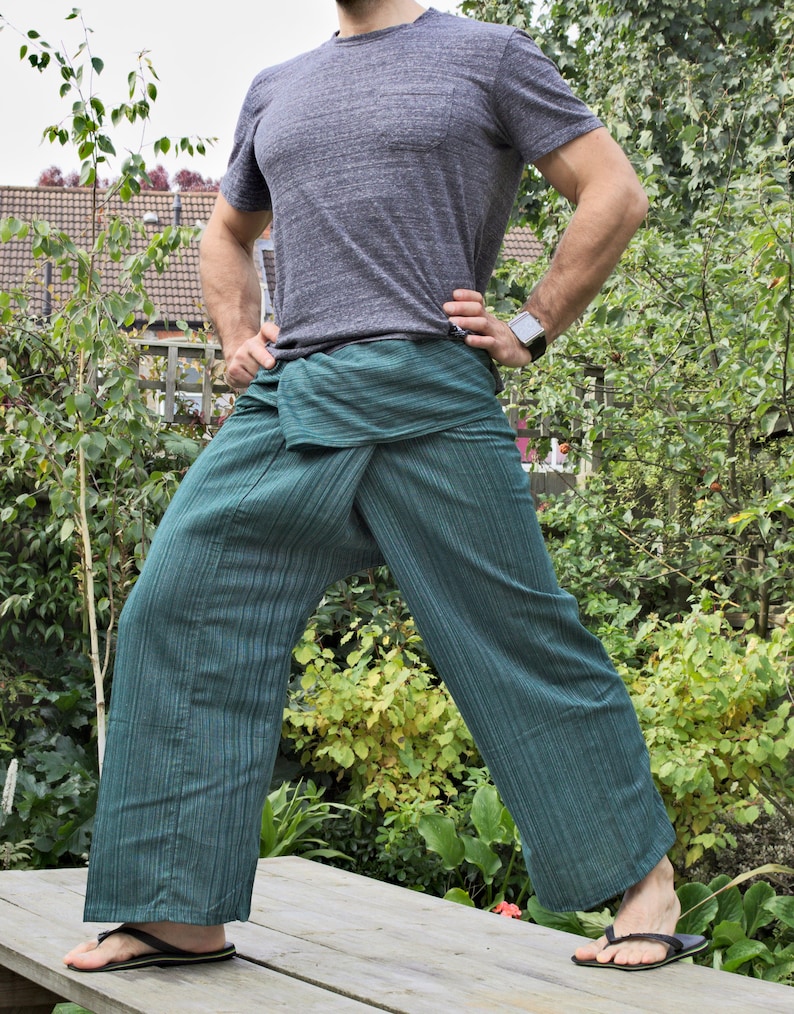 Thai Fisherman Pants 100% cotton classic pinstripe pattern | Etsy