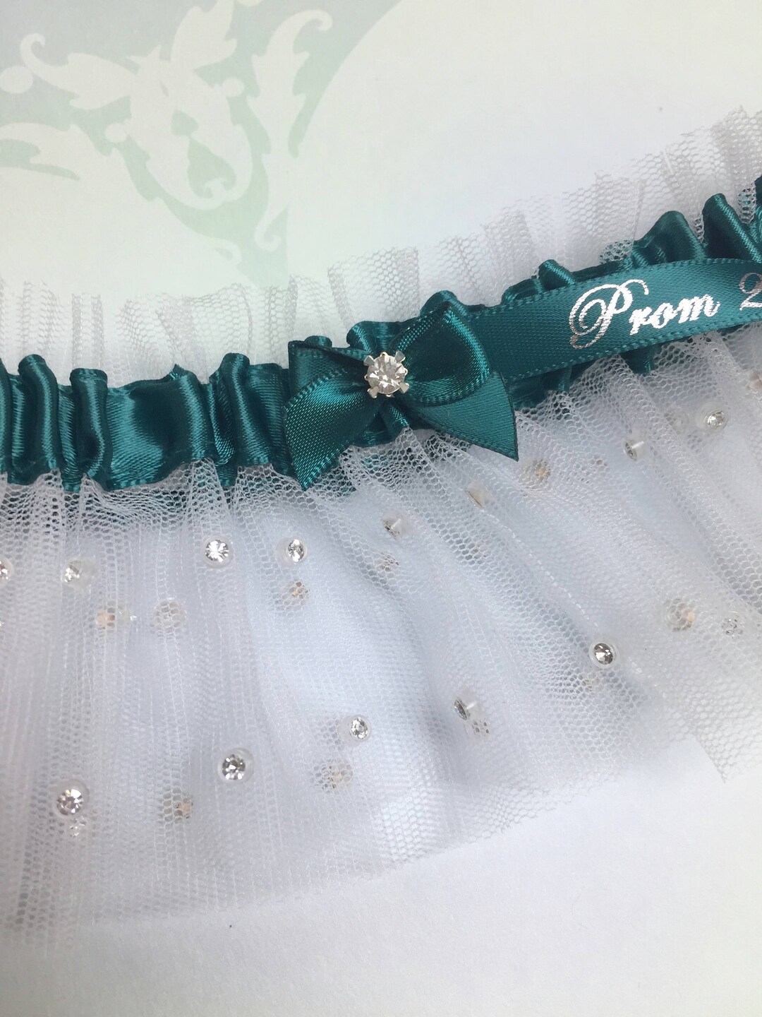 Hunter Green Prom Garter, Hunter Prom Garter, Garter for Prom, Prom ...