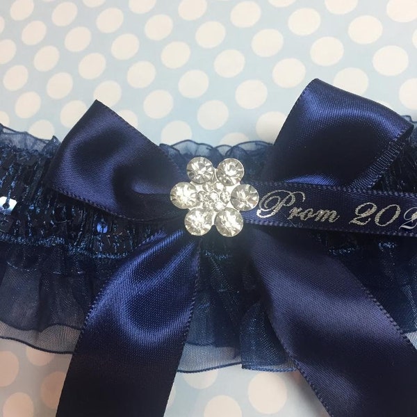 Navy Blue Garter - Etsy