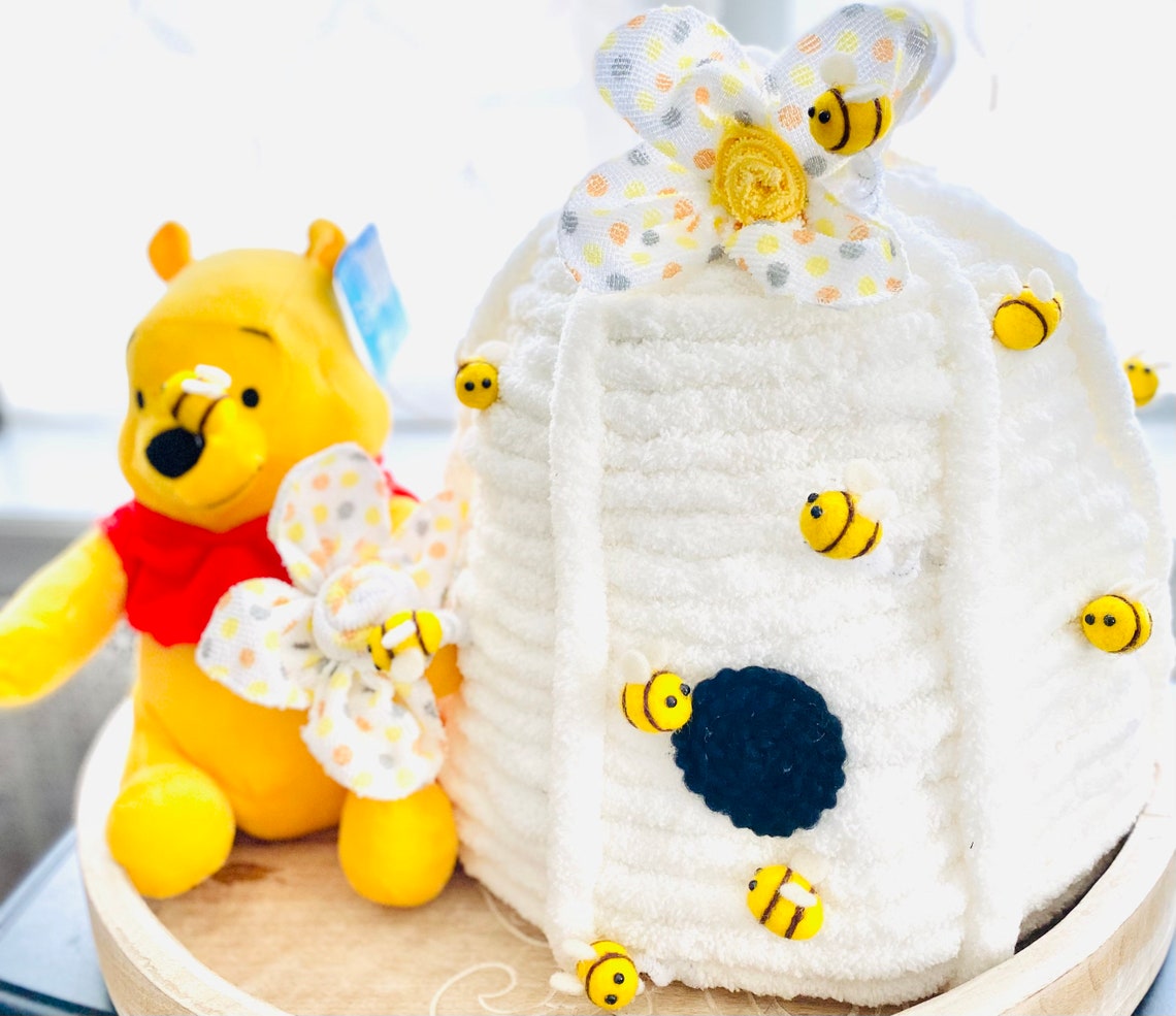 Pooh Bee Hive Diaper Cake - Etsy