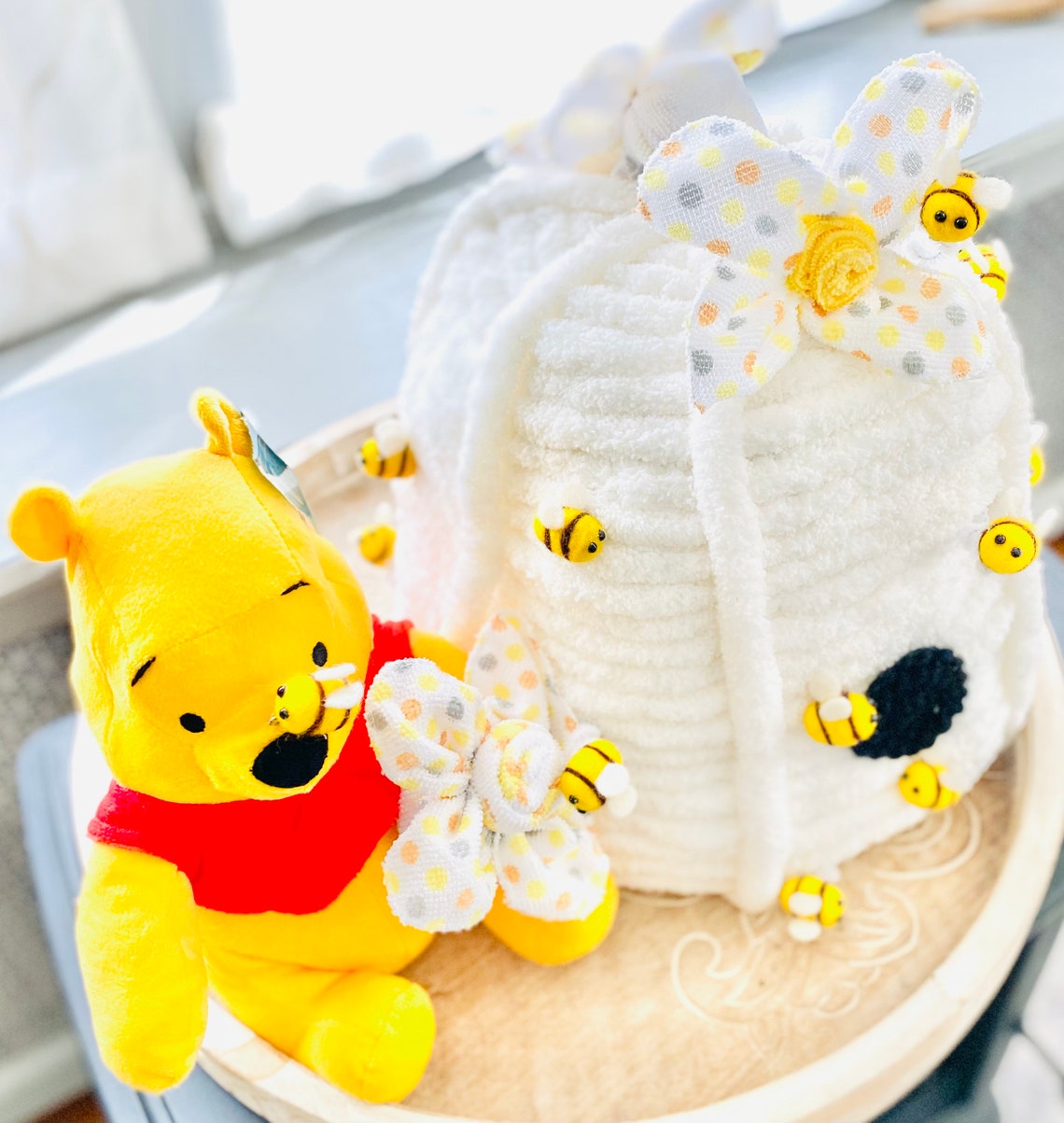 Pooh Bee Hive Diaper Cake - Etsy