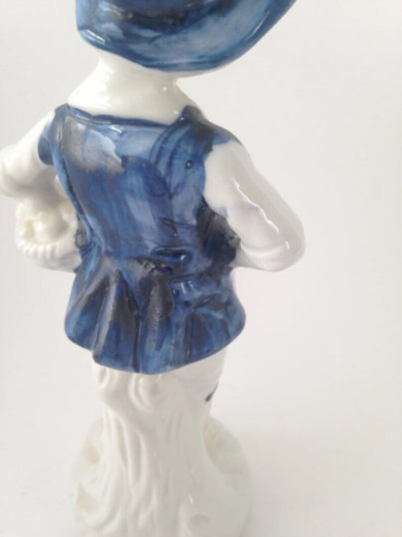 Little Boy With Blue Vest and Blue Hat, Country Farmboy With Blue ...