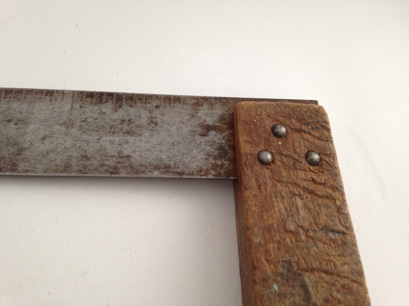 Rustic Wood Handle Carpenter Square, Vintage Tool, Man Cave Decor, Shop ...